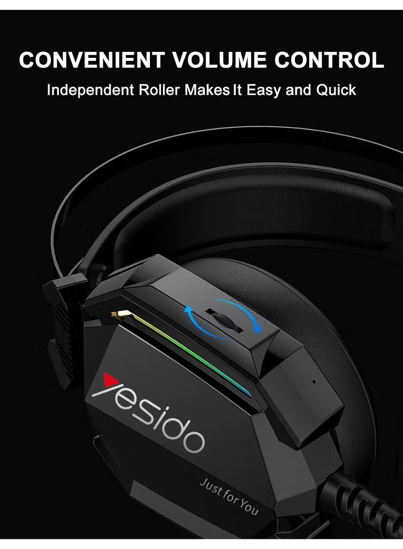 Yesido Wired Gaming Headset EK03 - Gold Call Tech Shop